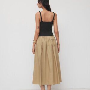 Cider | Dresses | Nwt Cider Cotton Two Tone Cowl Neck Metal Detail Cami ...
